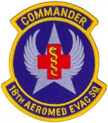 18th AEROMEDICAL EVACUATION SQUADRON – COMMANDER | Flightline Insignia