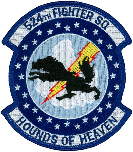 524th FIGHTER SQUADRON – HOUNDS OF HEAVEN | Flightline Insignia