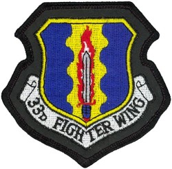 33d FIGHTER WING – LEATHER | Flightline Insignia