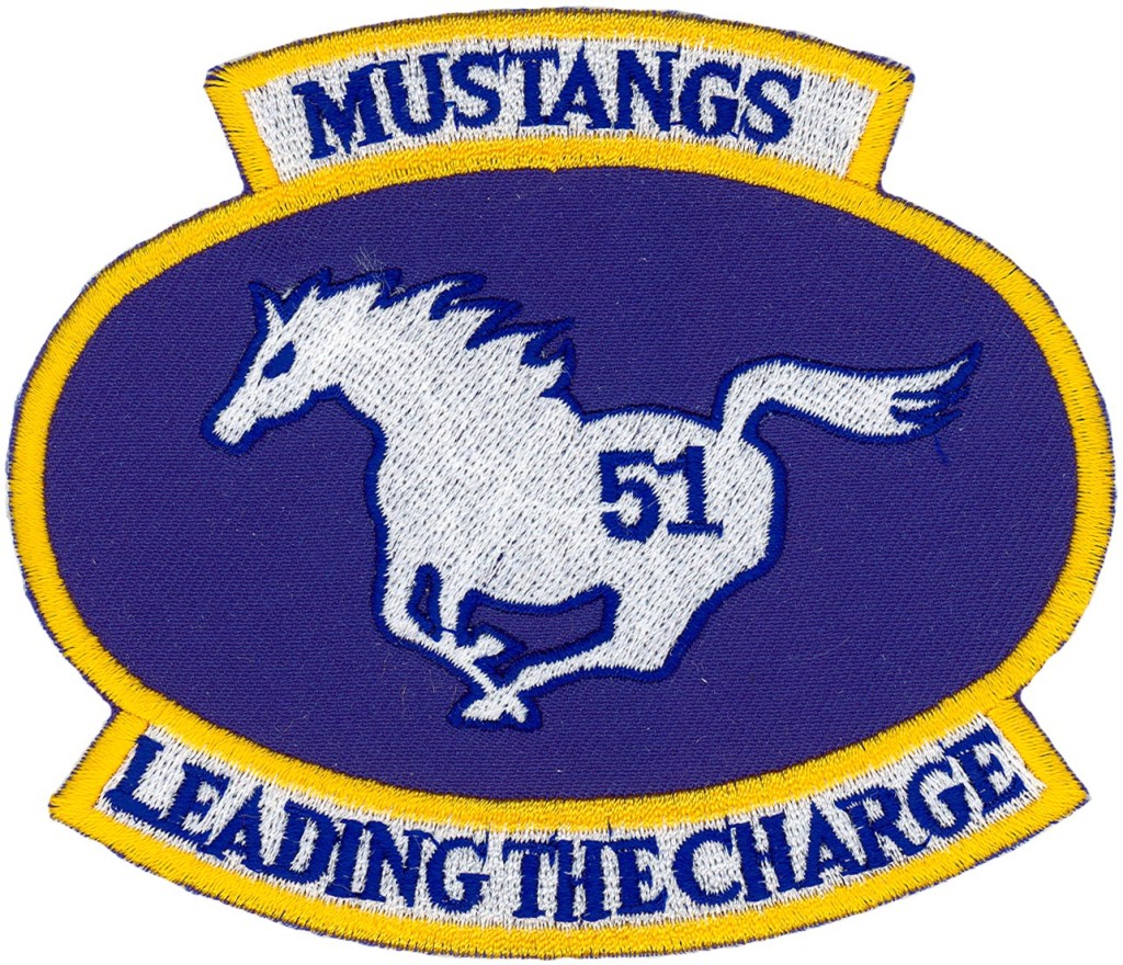 51st FIGHTER WING – MUSTANGS – WHITE | Flightline Insignia