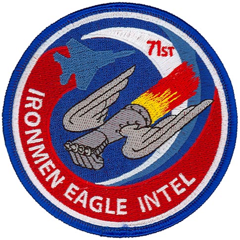 71st FIGHTER SQUADRON – IRONMAN EAGLE INTELLIGENCE | Flightline Insignia