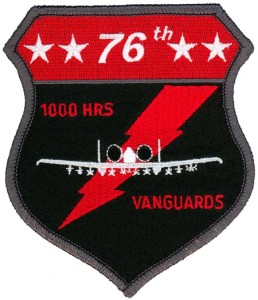 76th FIGHTER SQUADRON – A-10 VANGUARDS – 1000 HOURS | Flightline Insignia