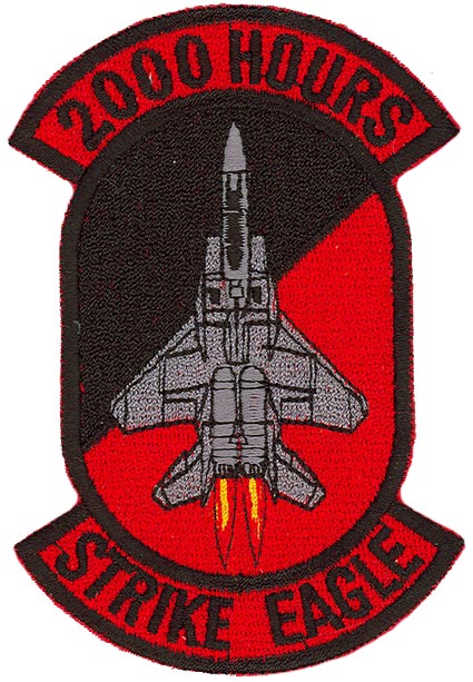90th FIGHTER SQUADRON – F-15E – 2000 HOURS – RED | Flightline Insignia