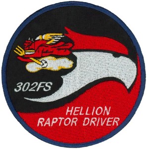 302nd FIGHTER SQUADRON – HELLION RAPTOR DRIVER | Flightline Insignia