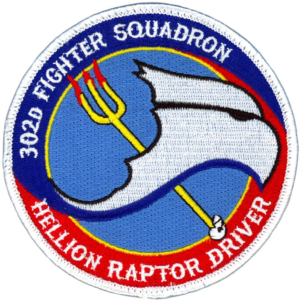 302nd FIGHTER SQUADRON – HELLION RAPTOR DRIVER – NEW | Flightline Insignia