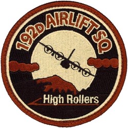 192d AIRLIFT SQUADRON – HIGH ROLLERS – DESERT | Flightline Insignia