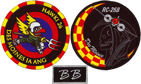 124th ATTACK SQUADRON – DES MOINES IA ANG HAWK 26 + RC-26B + BB POCKET ...