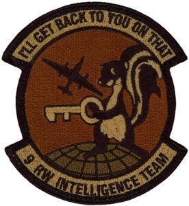 9th RECONNAISSANCE WING – INTELLIGENCE TEAM – OCP | Flightline Insignia