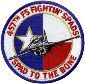 457th FIGHTER SQUADRON – F-16 – SPAD TO THE BONE | Flightline Insignia
