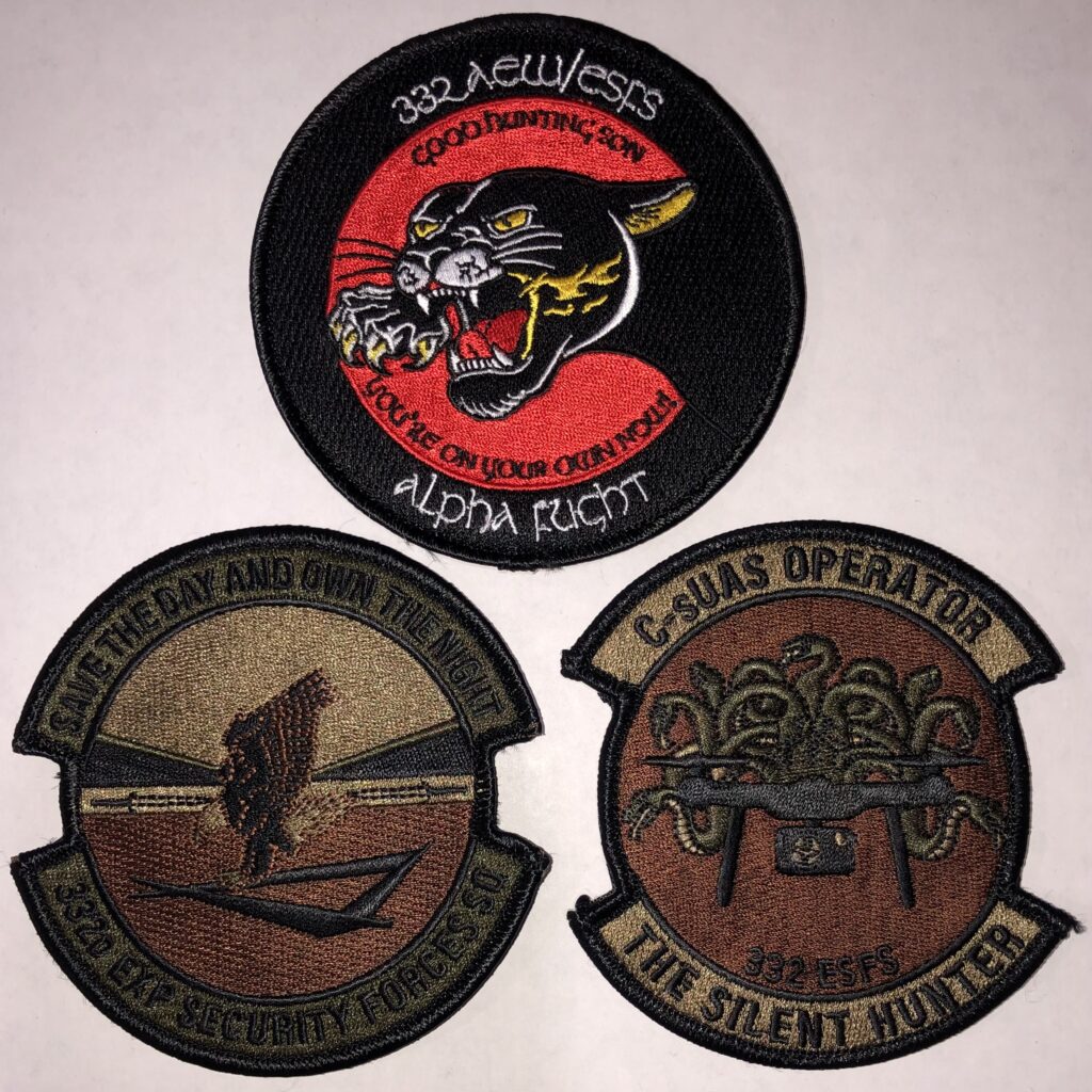 SECURITY FORCES SQUADRON – LOT – 332d ESFS – 3 PATCHES | Flightline Insignia