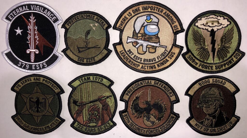 SECURITY FORCES SQUADRON – LOT – USAF #7 – 8 PATCHES | Flightline Insignia
