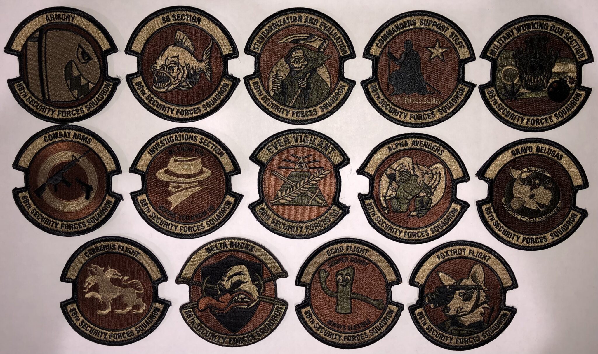 SECURITY FORCES SQUADRON – LOT – 88th SFS – 14 PATCHES | Flightline ...