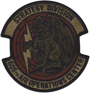 608th AIR OPERATIONS CENTER – STRATEGY DIVISION – OCP | Flightline Insignia