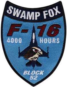 157th FIGHTER SQUADRON – SWAMP FOX – F-16 – BLOCK 52 – 4000 HOURS ...