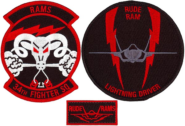 34th FIGHTER SQUADRON + RUDE RAM LIGHTNING DRIVER + F-35 – POCKET TAB ...