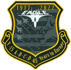 493rd FIGHTER SQUADRON – F-15C – 45 YEARS IN EUROPE | Flightline Insignia