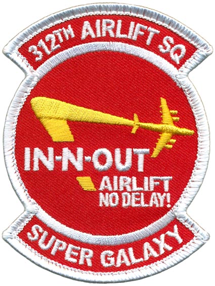 312th AIRLIFT SQUADRON – IN-N-OUT AIRLIFT | Flightline Insignia