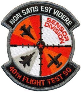 40th FLIGHT TEST SQUADRON – SENSOR DIVISION | Flightline Insignia