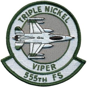 555th FIGHTER SQUADRON – F-16 TRIPLE NICKEL VIPER – 3D EMBROIDERY ...