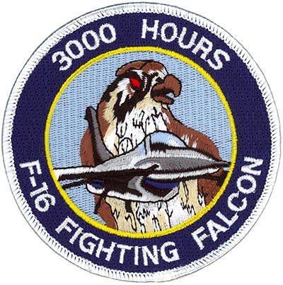 F-16 FIGHTING FALCON – 3000 FLIGHT HOURS | Flightline Insignia