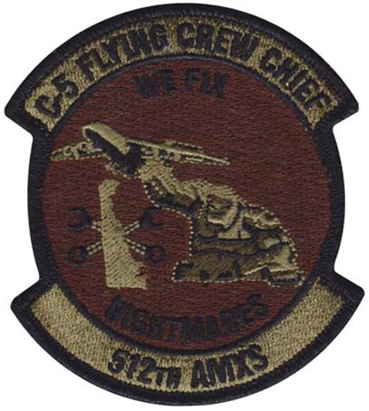 512th AIRCRAFT MAINTENANCE SQUADRON – C-5 FLYING CREW CHIEF – OCP ...