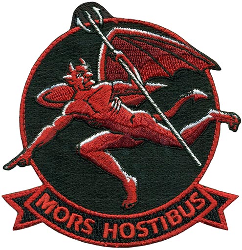 107th FIGHTER SQUADRON – BLACK/RED – W/TAB | Flightline Insignia